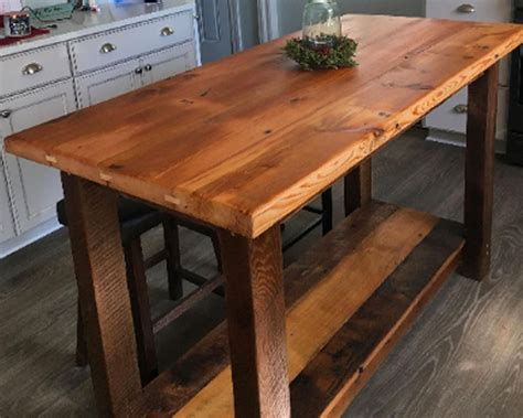 Reclaimed Wood Kitchen Island The Perfect Addition To Any Kitchen