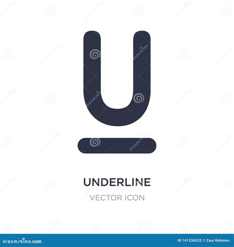 underline icon on white background simple element illustration from ui