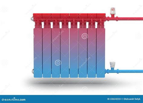 The Circulation Of Heat Flow In The Radiator Heating System Royalty Free Stock Photography