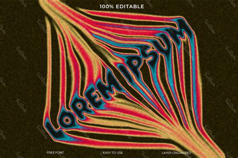 Melted Distortion Text Style Effect Photoshop Premium Psd File