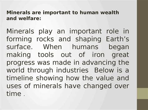 Importance Of Minerals Docsity
