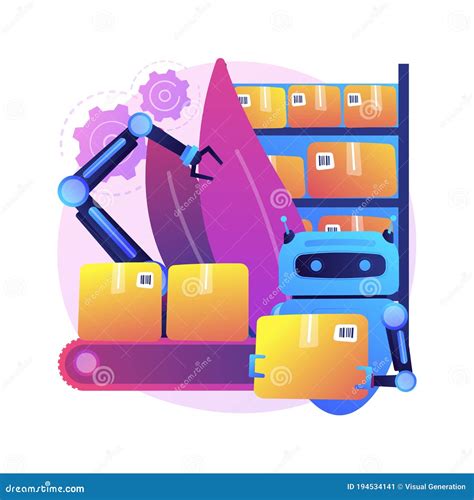 Warehouse Robotization Abstract Concept Vector Illustration Stock Vector Illustration Of
