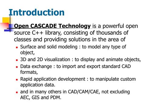 PPT OpenCascade PowerPoint Presentation Free Download ID 4484409
