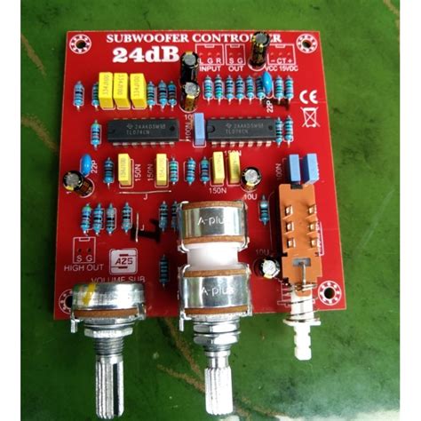 jual crossover 2 way filter subwoofer controller 24db ic tl074 horegg