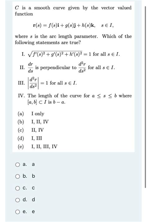 Solved C Is A Smooth Curve Given By The Vector Valued Chegg