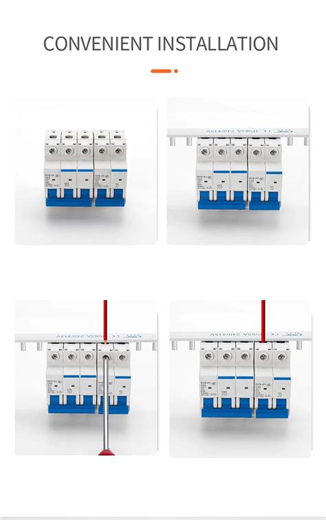 Copper Pin Busbar Mcb Connector Busbar Connection Plug In 1p 2p 3p 4p U Fork Type Buy Copper