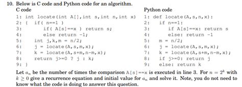 Solved Nm 3 4 4 5 5 10 Below Is C Code And Python Code
