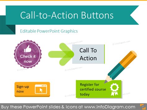 1414 Diy Call To Action Buttons Powerpoint Shapes Actionablee Icons