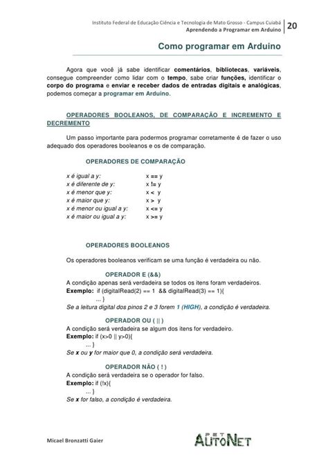 apostila para programar arduino artofit