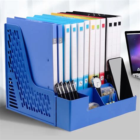 수직 플라스틱 문서 선반 데스크탑 보관함 조합 문서 상자 4 중 책 스탠딩 사무 용품 Aliexpress