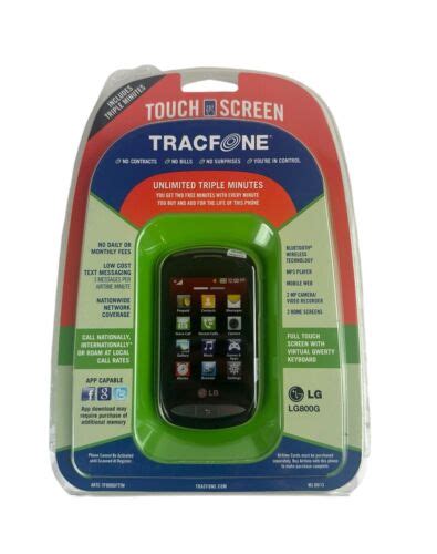 Lg G Black Tracfone Cellular Phone Touch Screen New Ebay