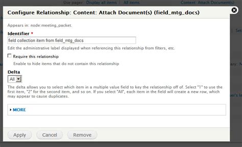 Example Using Field Collection To Force A List Of Human Readable Names Of Documents Attached To
