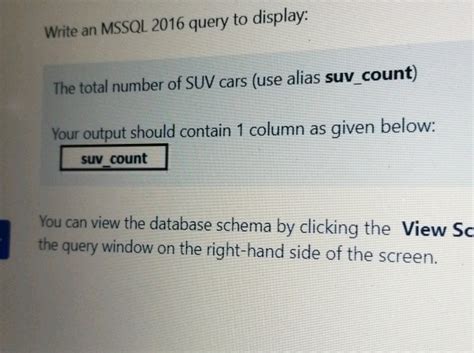 Write An Mssql 2016 Query To Display The Studyx