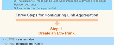 link aggregation operation on huawei switch