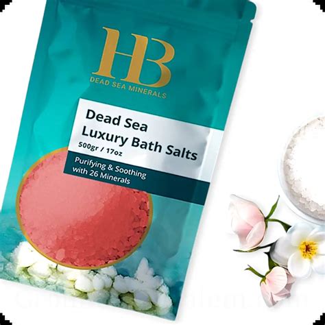 Dead Sea Bath Salts Coral Color With 26 Minerals By Hb 500g 17oz