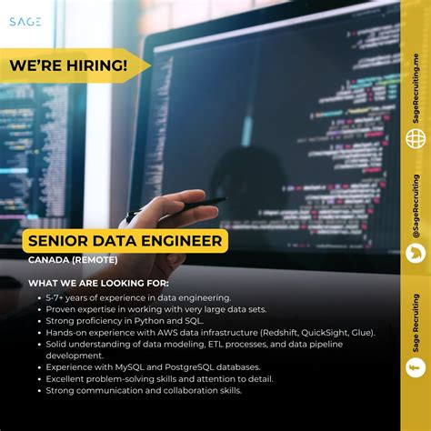 Sage Recruiting On Linkedin Techjobs Dataengineer Canadajobs Tech