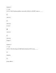NETW Quiz Week Docx Question Pts TCO The IP Multicast Address Reserved By IANA