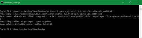 Opencv Python Install