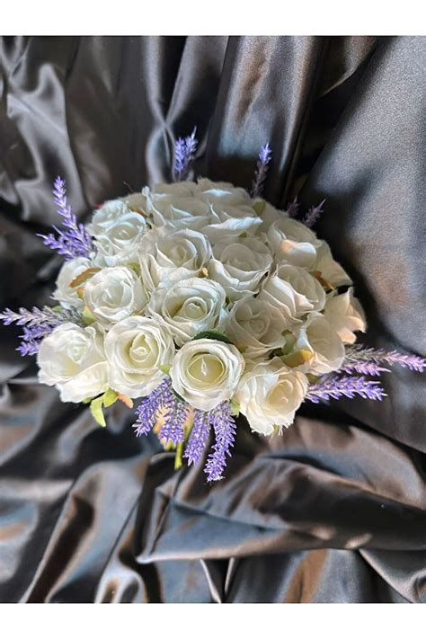 Beyaz Gelin El çiçeği Düğün Nikah Incili El Buketi Damat çiçeği Lale Şakayik Ortanca Gala ÇİÇeĞİ