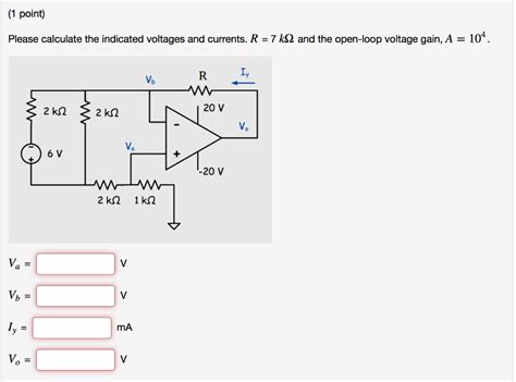 Solved Point Please Calculate The Indicated Voltages Chegg Com