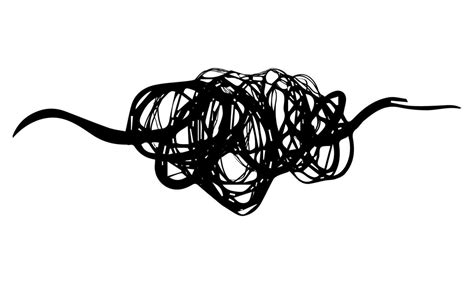 Hand Drawn Scribble Sketch Circle Object Tangled Grungy Round Scribble Isolated On White