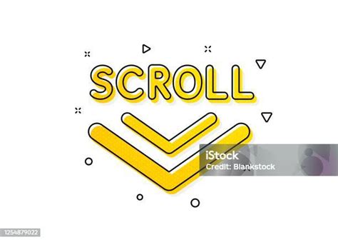 화살표 아이콘을 아래로 스크롤합니다 스크롤 화면 기호입니다 페이지를 스 와이프합니다 벡터 0명에 대한 스톡 벡터 아트 및 기타 이미지 Istock