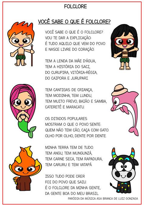 Sequência Didáticacartaz Folclore Prof Amanda Ramalho