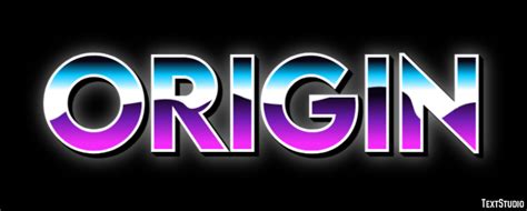 Origin Text Effect And Logo Design Word