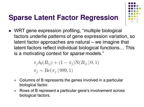 ppt bayesian factor regression models in the “large p small n