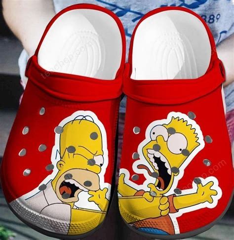 Homer Simpson And Bart Simpson Black Crocs Shoes Crocsbox 57 Off
