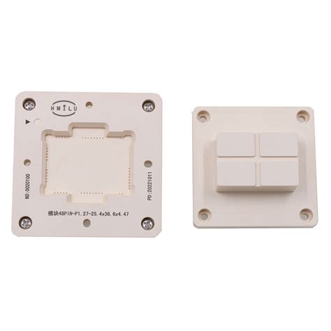 深圳谷易电子生产的模块48pin 1 27mm 25 4x36 6x4 47mm半自动合金测试座 概述 性能 特点 规格 应用 生产厂家