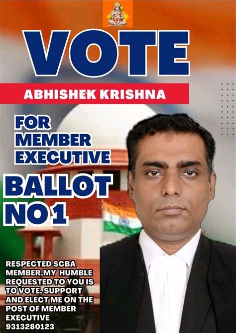 Abhishek Krishna Advocate On Linkedin Respected Scba Member I Abhishek Krishna Having Ballot