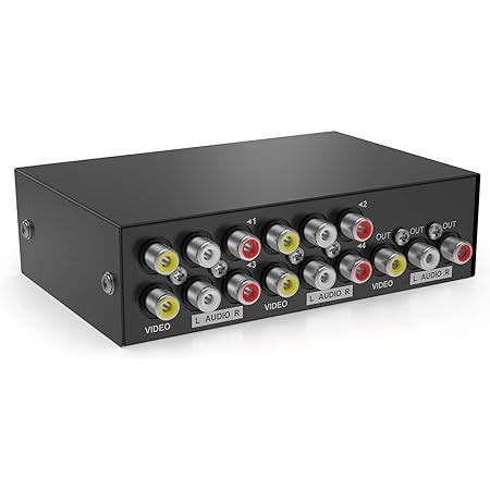 Amazon Com Optimal Shop Port Input Output Audio Video AV RCA Switch Ways Selector