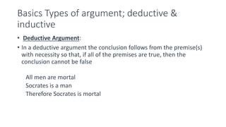Session 2 Two Types Of Arguments Pptx