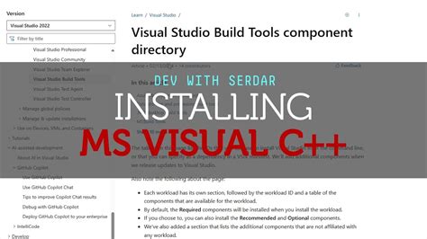 How To Install Microsoft Visual C Build Tools The Fast Way Youtube