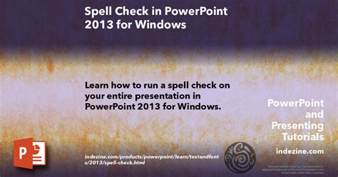 Spell Check In Powerpoint 2013 For Windows