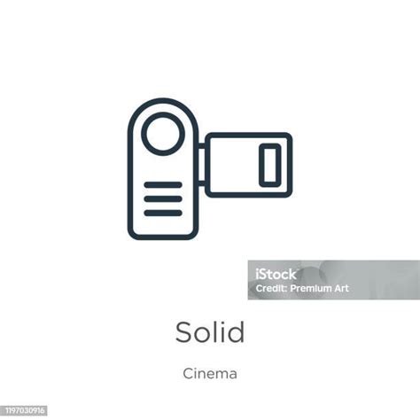 솔리드 아이콘입니다 영화 컬렉션에서 흰색 배경에 격리 된 얇은 선형 솔리드 윤곽선 아이콘입니다 선 벡터 솔리드 기호 웹 및 모바일 기호 0명에 대한 스톡 벡터 아트 및 기타