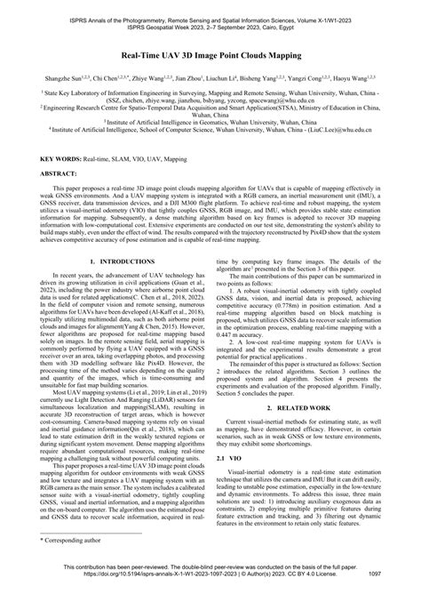 Pdf Real Time Uav 3d Image Point Clouds Mapping