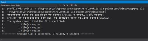 Visual Studio 2015 Unreadable Chars In The `output` Window Stack