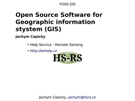Free And Open Source Gis Pdf