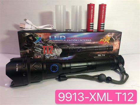 ไฟฉายแรงสูง Led สว่างมาก ไฟฉายซูม 5 โหมด Xml T12 Led 69000w สว่างมาก แข็งแรง ทนทาน ชาร์จไฟ มี 2