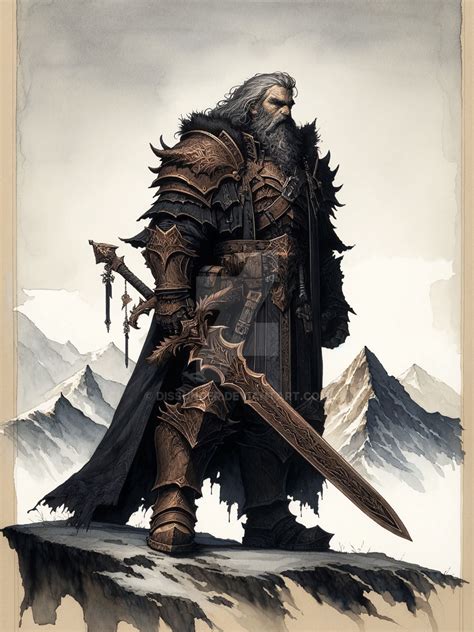 Mountain Paladin Adoptable Human Dnd Character 7 By Dissunder On