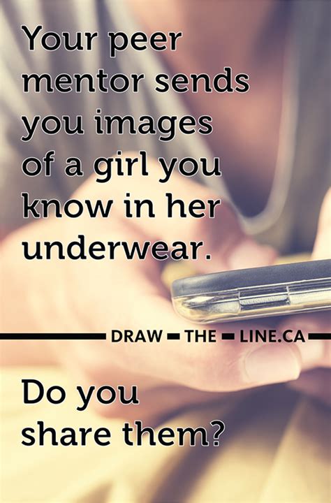 Your Peer Mentor Sends You Images Of A Girl You Know In Her Underwear