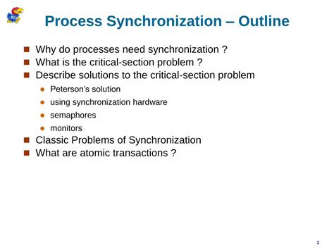 pdf process synchronization outline ~kulkarni teaching eecs678 slides