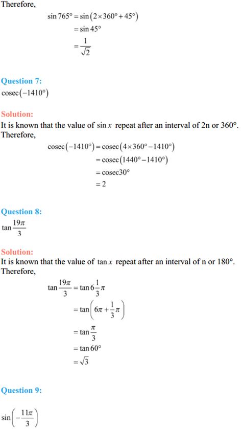 Hbse 11th Class Maths Solutions Chapter 3 Trigonometric Functions Ex 3 2 Haryana Board Solutions