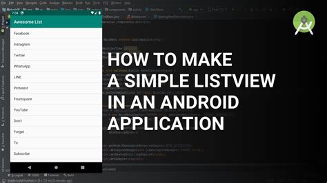 How To Use The Listview Widget To Display A List Using Listactivity