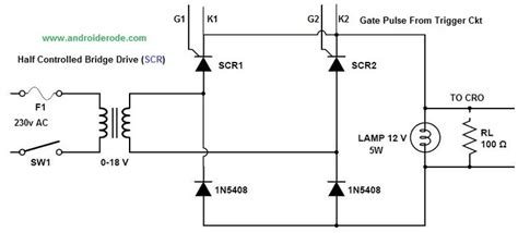 Single Phase Half Controlled Bridge Circuit