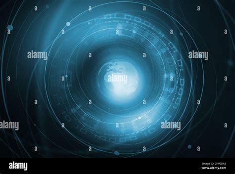Digital World Binary Code Blue Background Digital Data Transmission