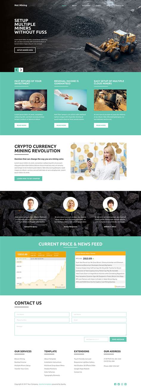 Joomla Mining Template Hot Themes