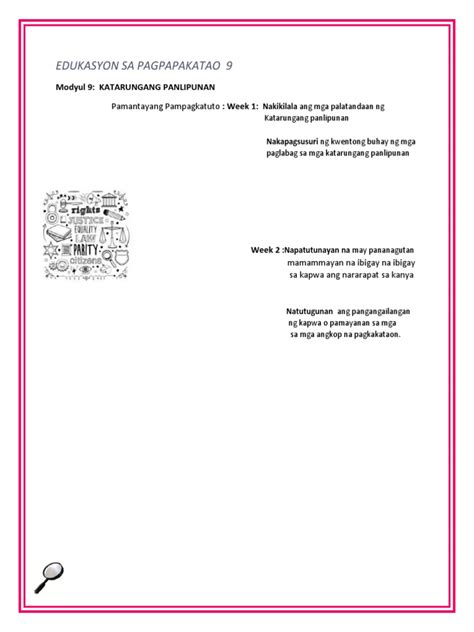 Esp 9 Modyul 9 Activity Sheets Pdf